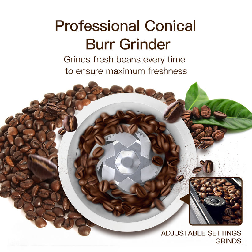 Hipresso Super Automatic Expresso Coffee Machine-7" HD TFT Touchscreen ...